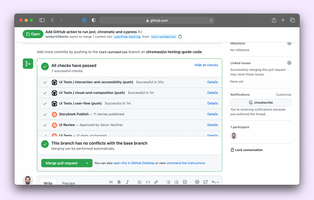 How to automate UI tests with Github Actions
