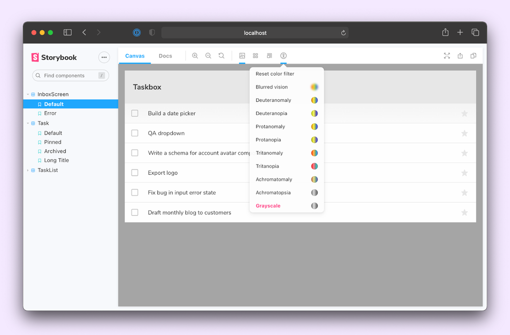 Accessibility testing with Storybook