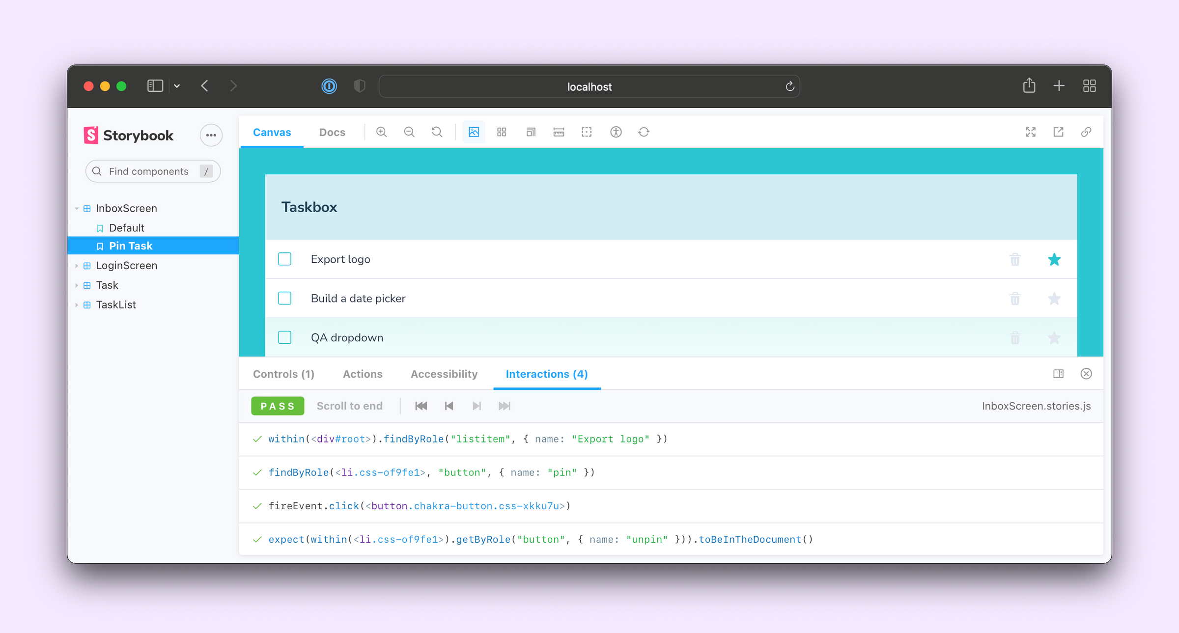 Interaction Testing with Storybook