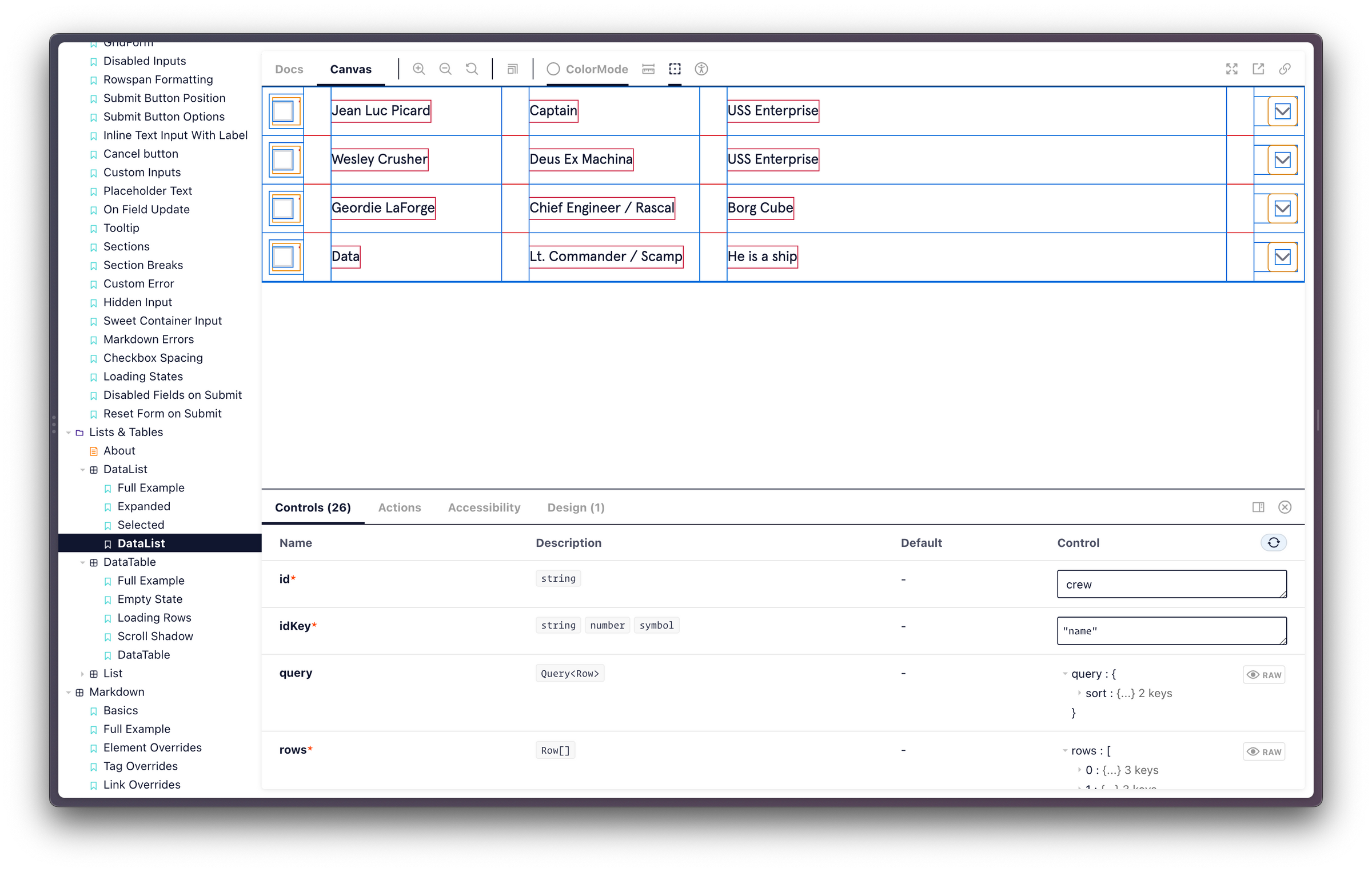 How to build connected components in Storybook