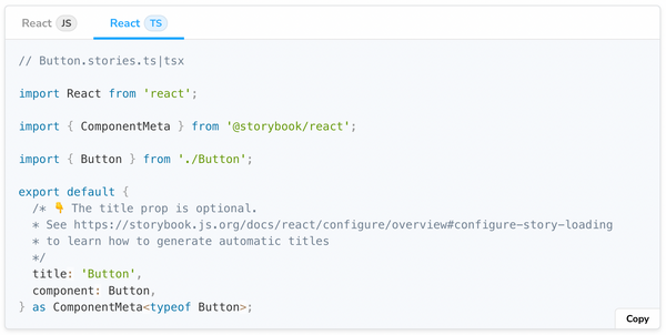 Writing Stories In Typescript